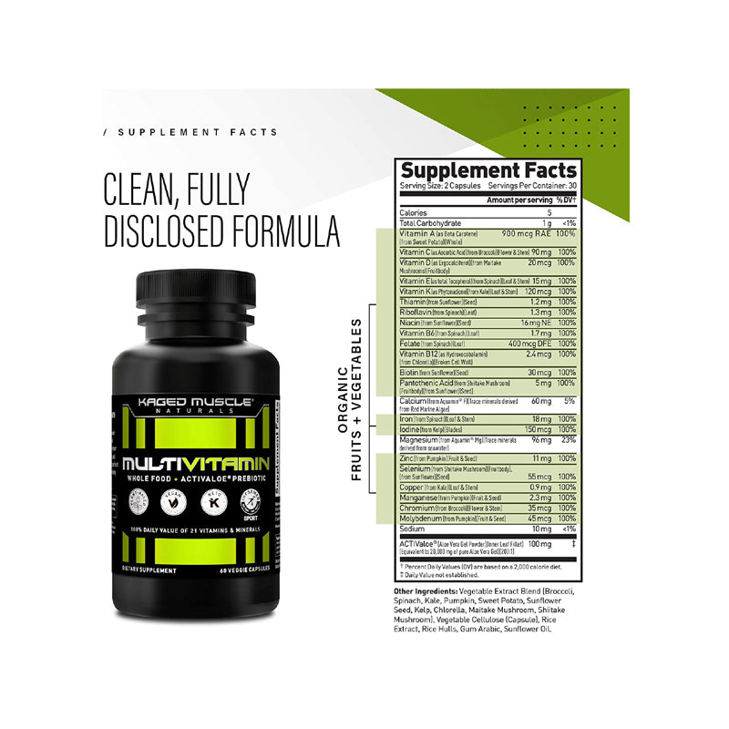 Kaged Natural Multivitamins – monsternutrition.pk